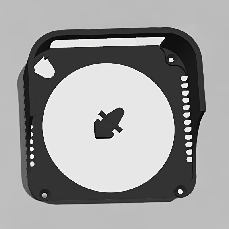 Настенное крепление для Mac Mini M4 с передней панелью и кнопкой питания, вертикальное/горизонтальное размещение, дизайн в стиле самолета, установка без инструментов, черный