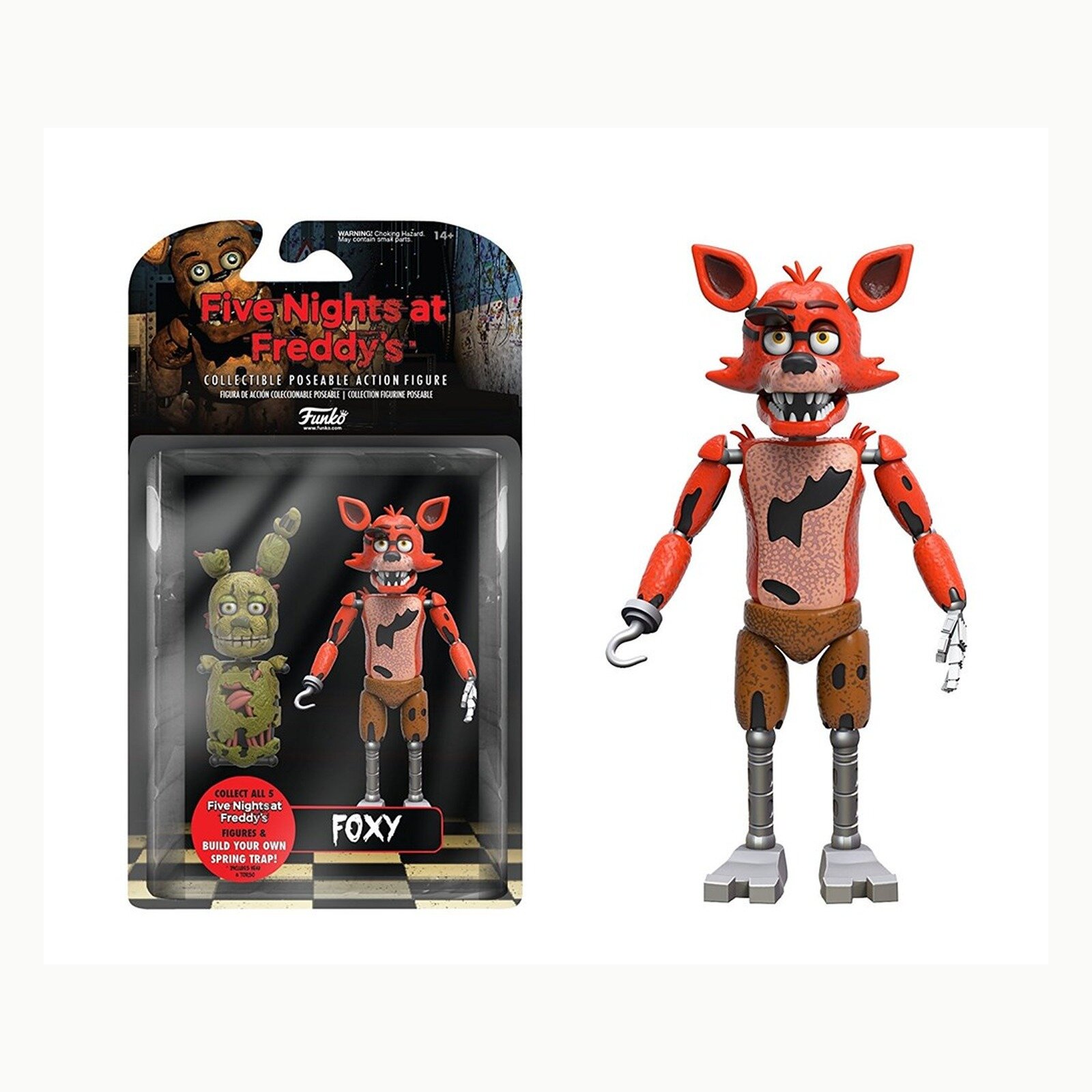 Подвижная фигурка Фокси фнаф (Foxy Action Figure) 13 см Пластик