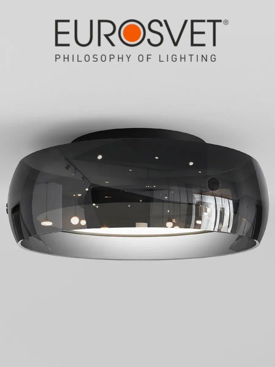 Потолочный светодиодный светильник Eurosvet Noir 201051 LED, 12 Вт, 4000К, черный