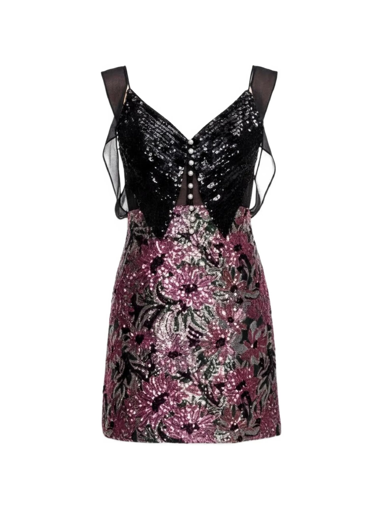 Платье Self-Portrait Sequin-embellished mini dress