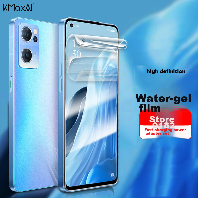 KMaxAI OPPO Reno7 3D полный экран HD гидрогель защитная пленка 2 шт ультратонкая гибкая пленка с защитой от отпечатков