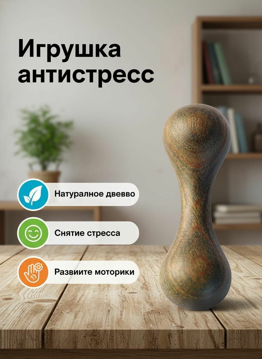Деревянная антистресс-игрушка для пальцев, тренажер рук из натурального сандала