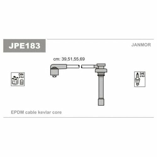 Комплект проводов зажигания Janmor jpe183 для Mitsubishi Space Star