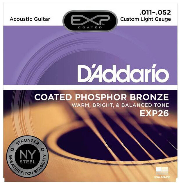 Струны для акустической гитары D'addario EXP26