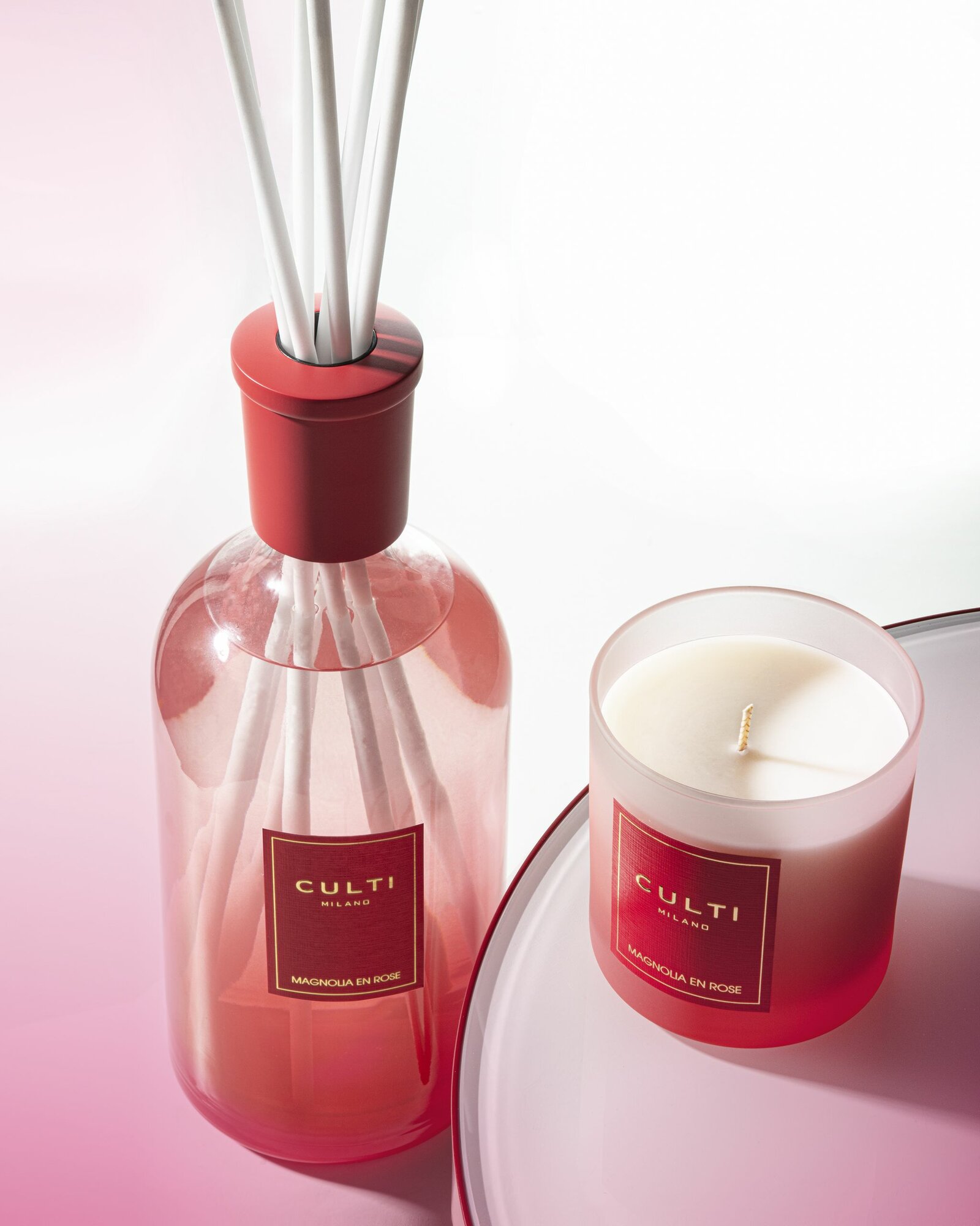 Диффузор Culti Milano "Magnolia en rose", аромат весенних цветов, розовый