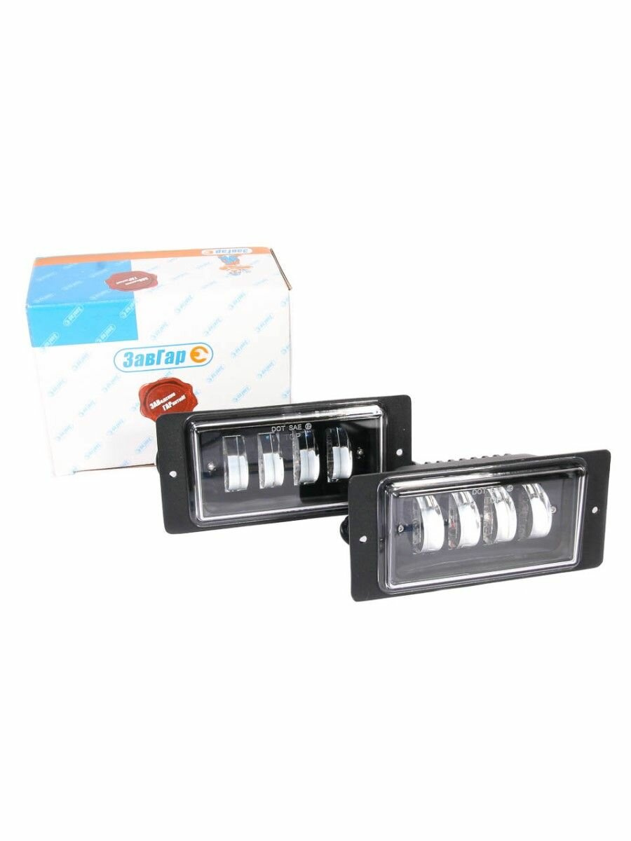 Фара противотуманная 2110-2115 (штатная) LED (4 диода) 40Вт белая (к-т 2 шт) "ЗавГар"