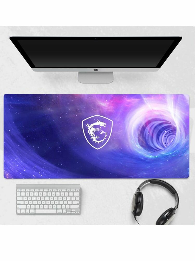 Коврик для игровой мыши Msi, с логотипом, нескользящее покрытие Speed+Control, 40×90 см
