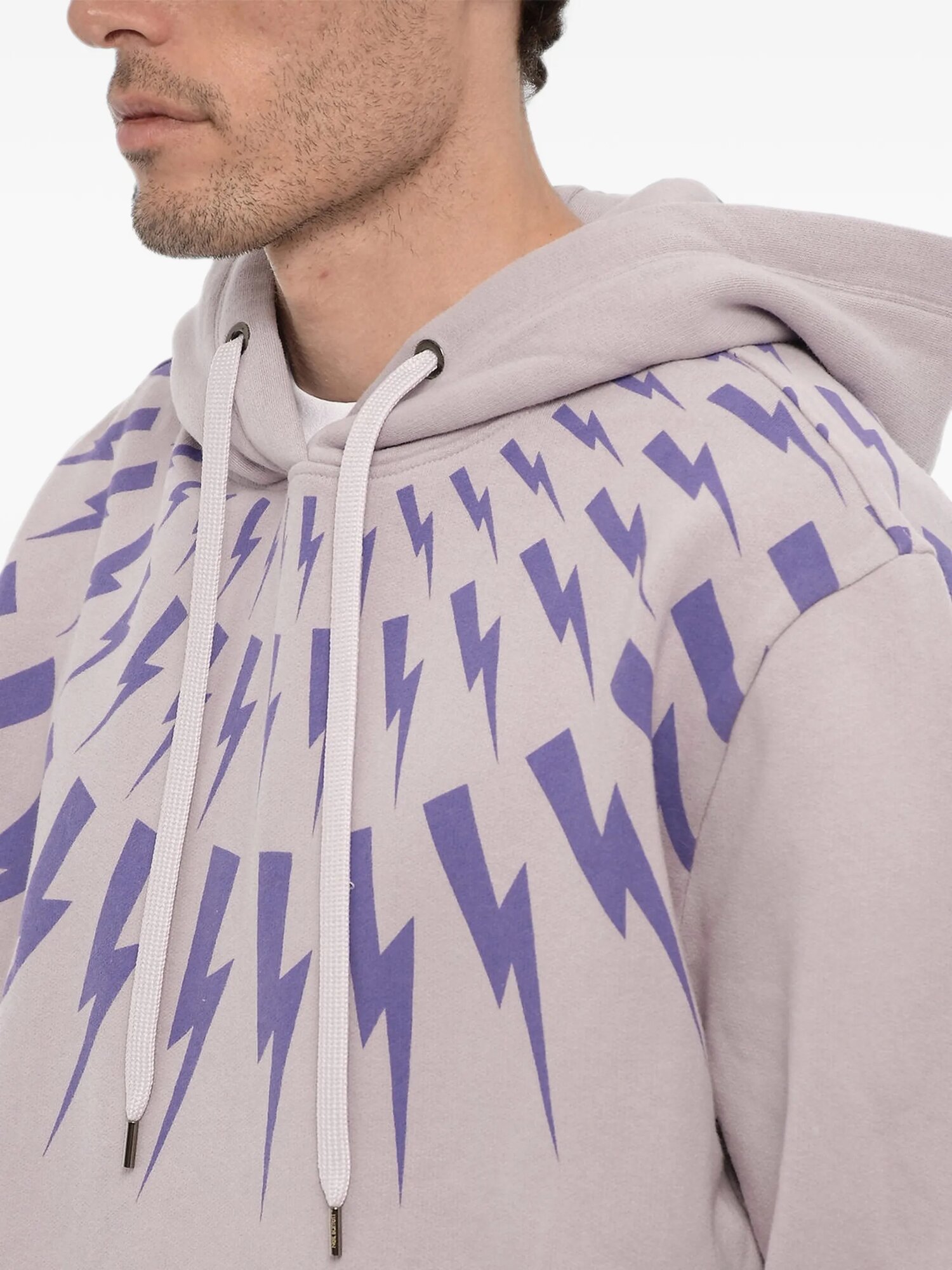 Худи Neil Barrett Fairisle Thunderbolt hoodie, размер 50 — фото 1