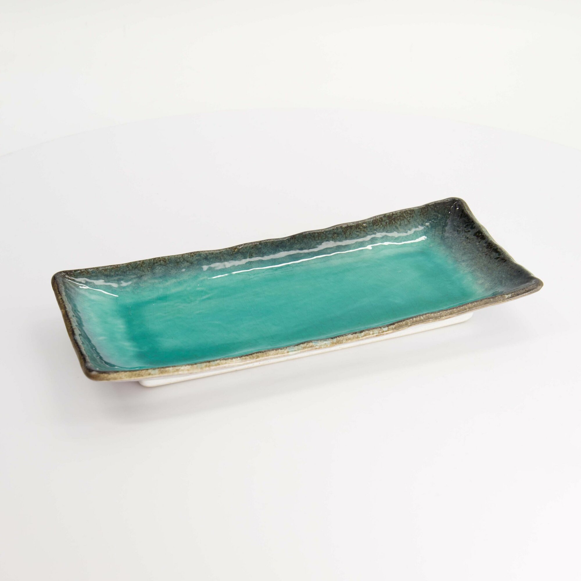 Тарелка Yamasaku Green Oblong 25,8x18,4 , керамика