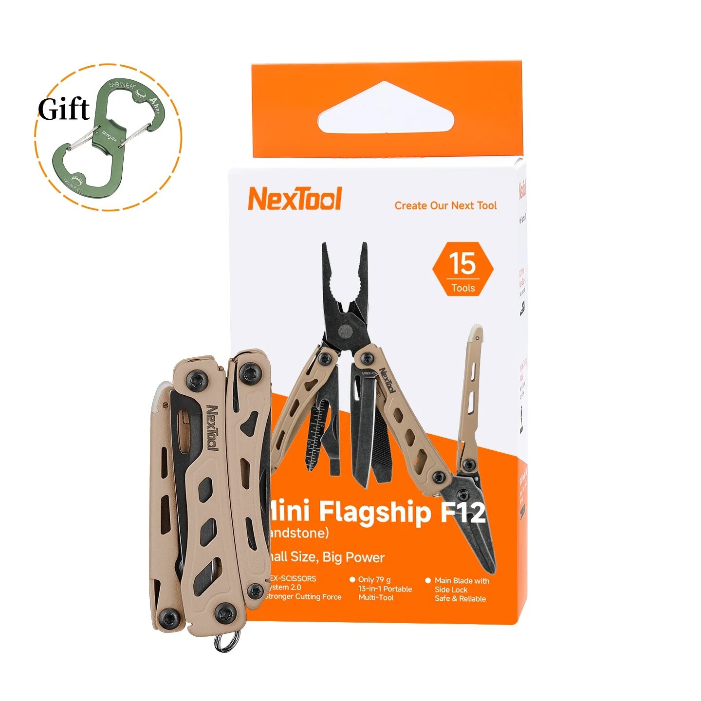 NexTool Мини-Флагманский F12 15 в 1 многофункциональный инструмент Khaki