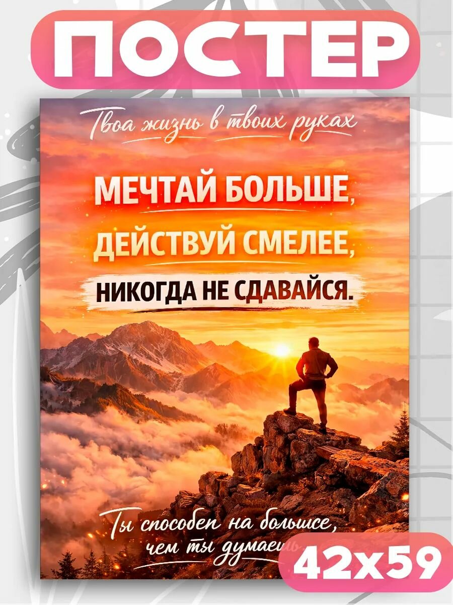 Мотивационные постеры на стену