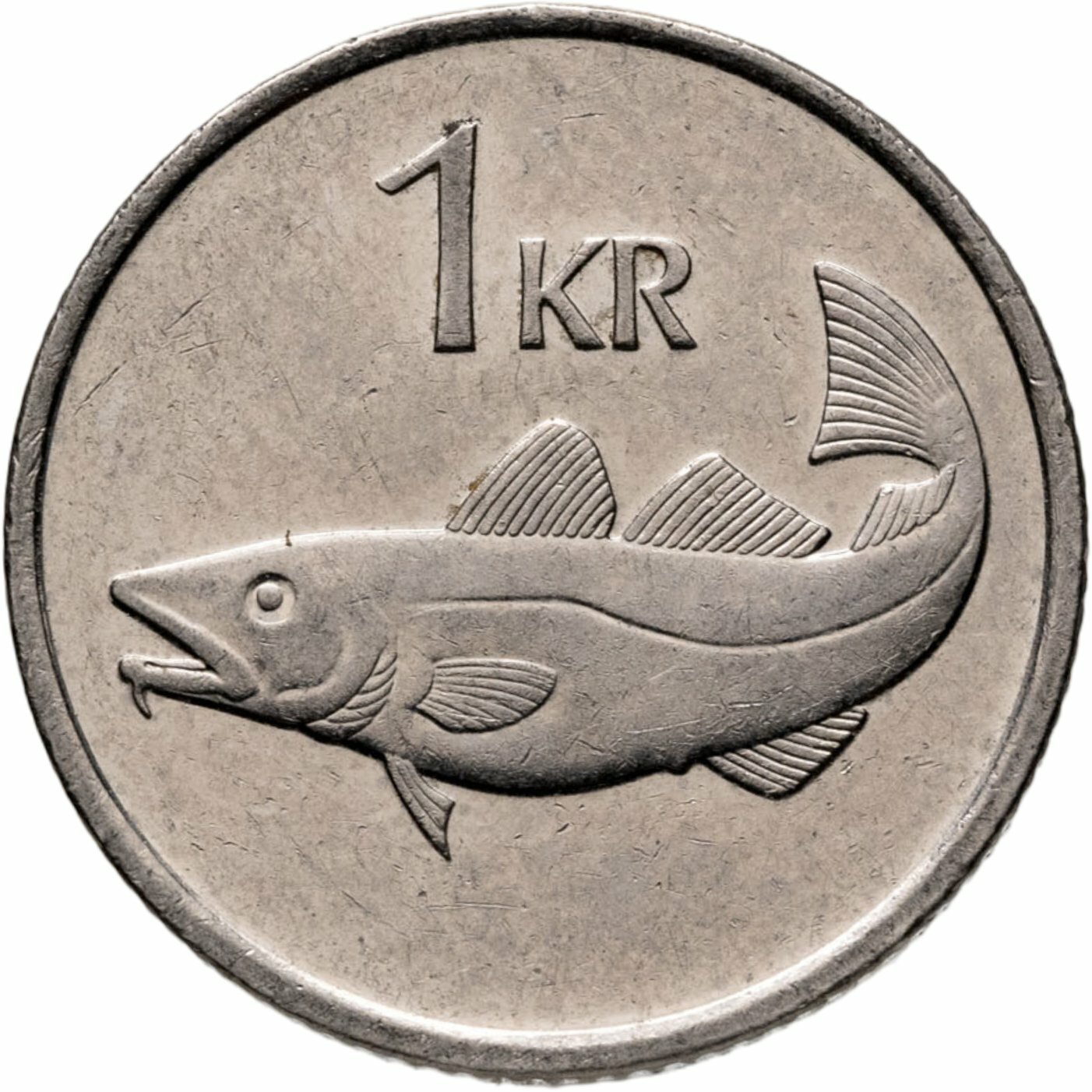 Исландия 1 крона 1999, Сталь, в сохранности XF