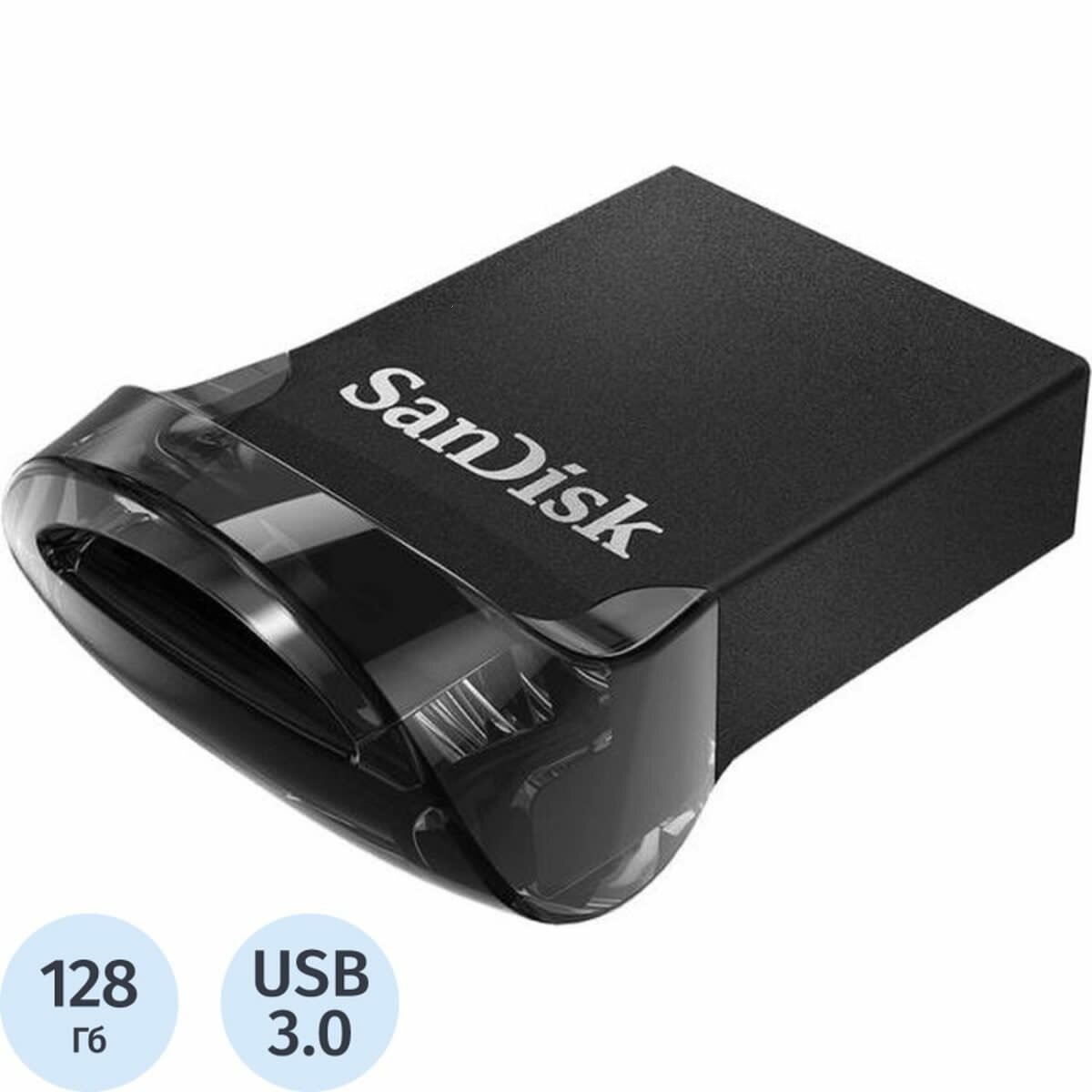 Флеш-память USB 128Gb SanDisk Ultra Fit, USB3.1 (G1SDCZ430-128G-G46)