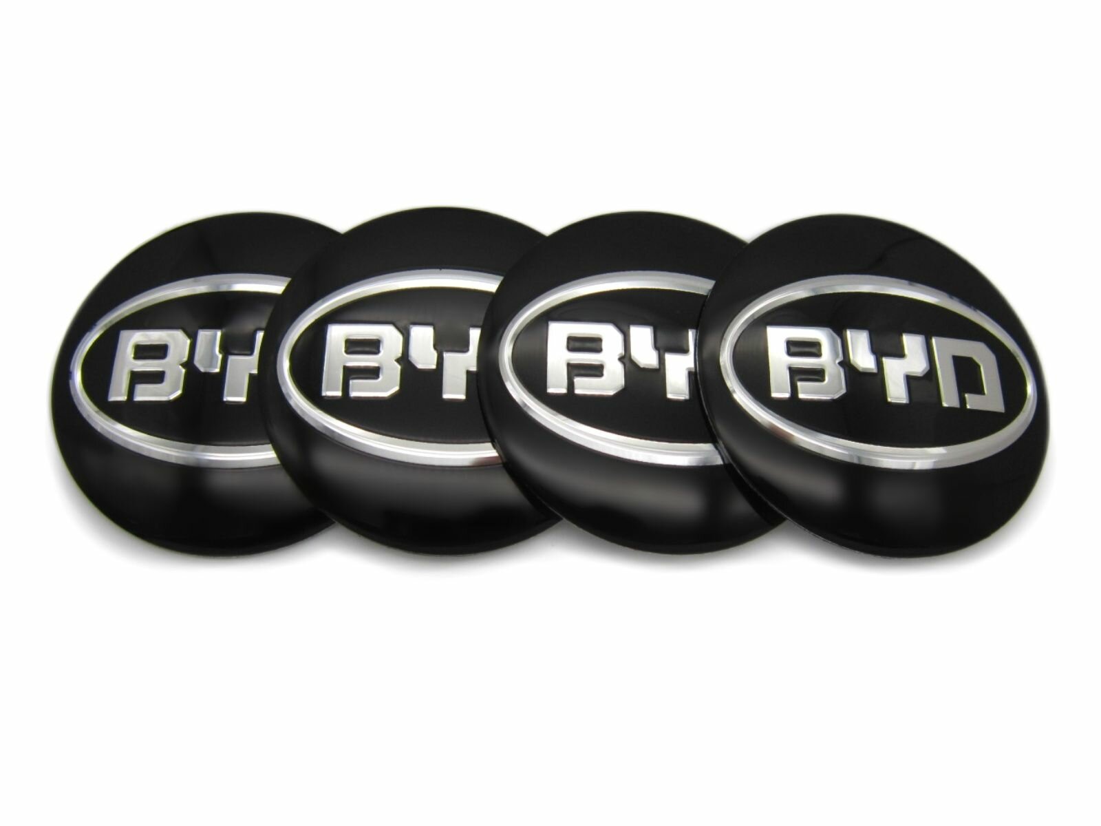Наклейки на колесные диски BYD black D-60 mm