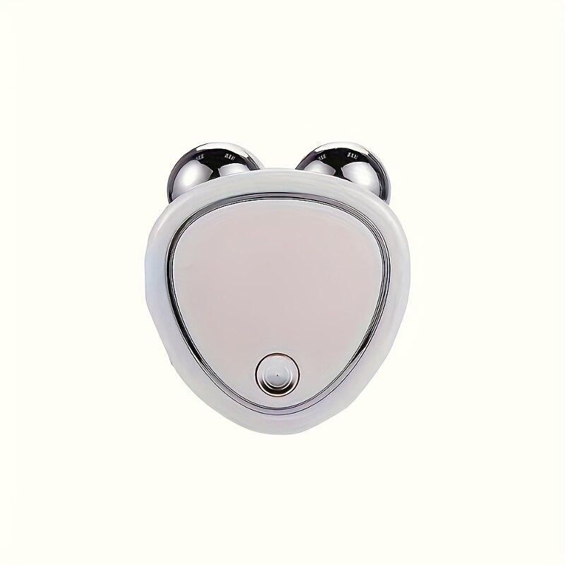 Электрический массажер для лица с 3D роликом, USB-перезаряжаемый, портативный, белый