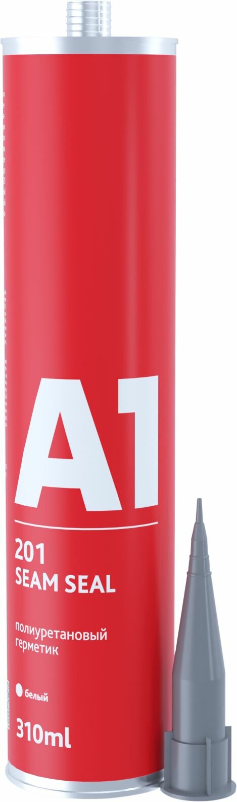 Герметик шовный А1 201 SEAM SEAL (310 мл) - полиуретановый кузовной клей-герметик, цвет: белый автомобильный для кузова для швов