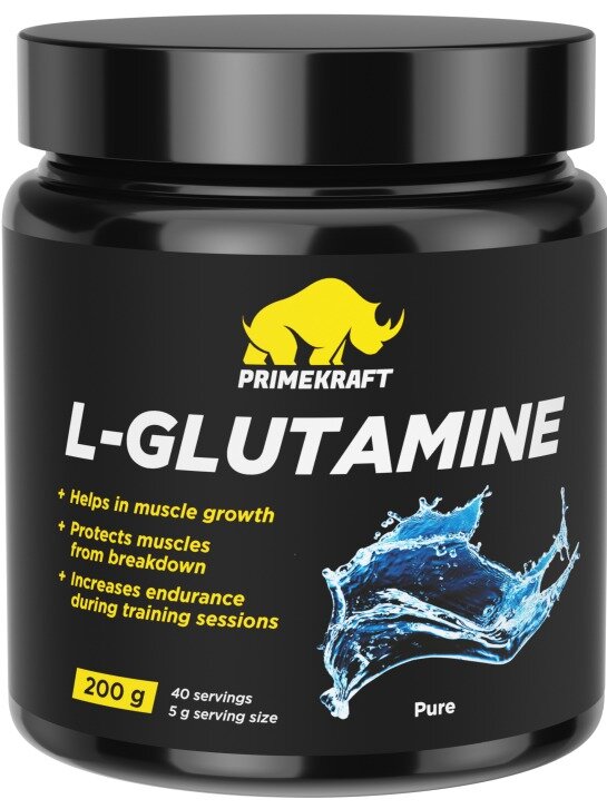 L-Глютамин PRIMEKRAFT L-Glutamine 200 г, Натуральный