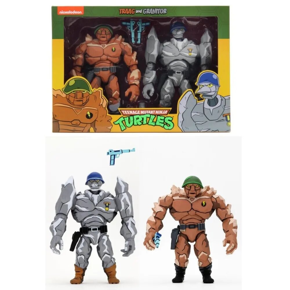 Фигурки NECA, Анимационная серия черепашек-ниндзя: камень генерал & камень Чжунвэй , подвижная модель в масштабе 7 дюймов