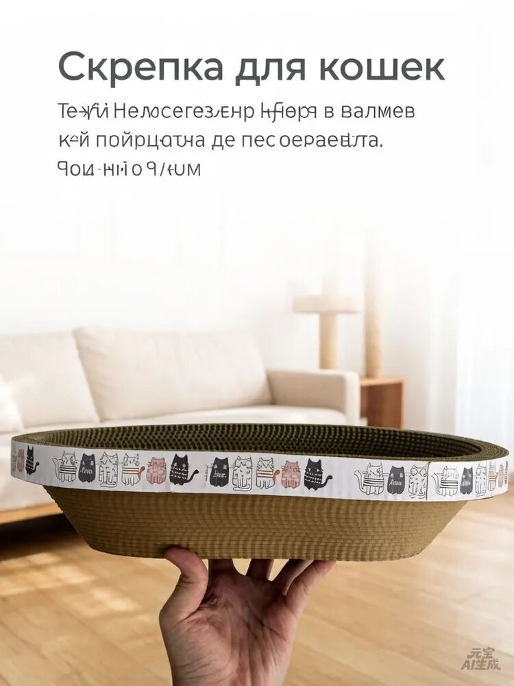 Эксклюзивная лежанка и когтеточка из картона