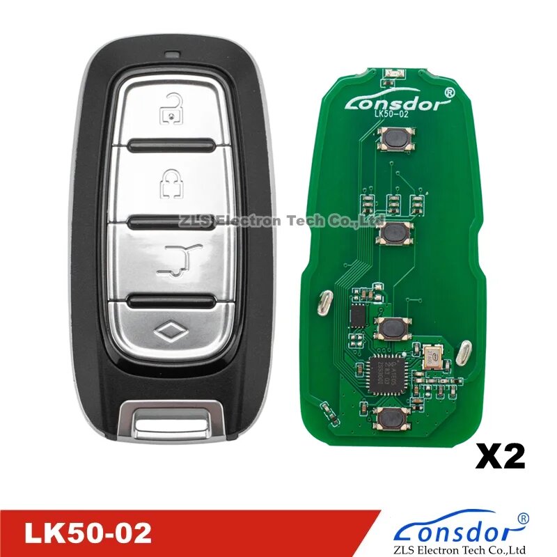 Универсальный смарт-ключ LONSDOR LK50-01 LK50-02 серии NXP с 4 кнопками для использования с KW100/ K518 FCV/ K518 PRO