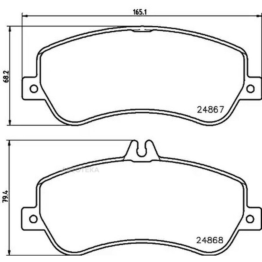 Колодки тормозные MB X204 08- перед. TEXTAR 2486703