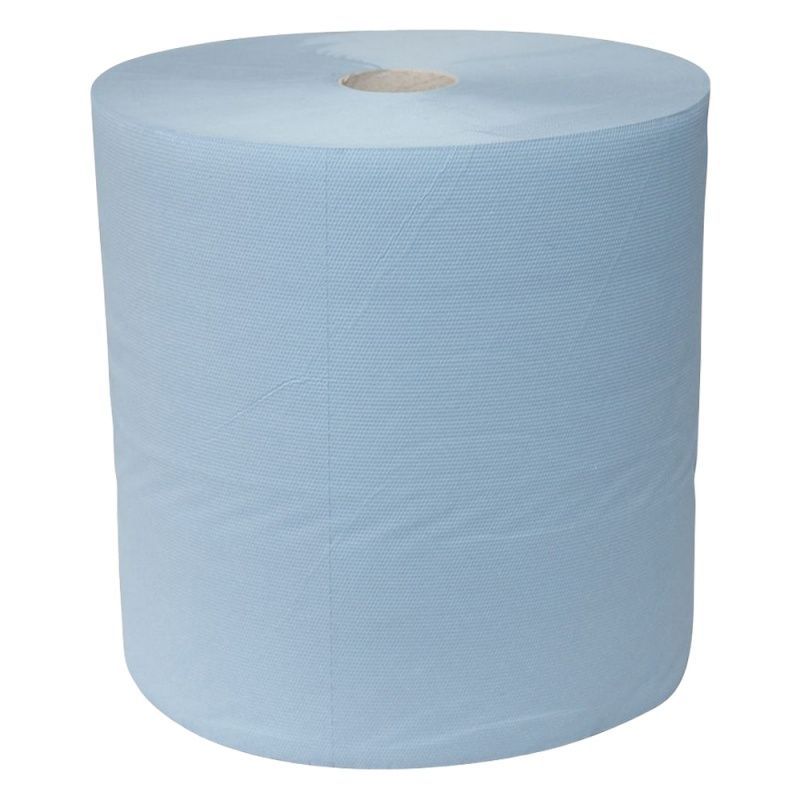 Бумага протирочная в рулоне ISISTEM ICLEAN ECO Extra, лист 23*35см, двухслойная, голубая, 1000 листов.