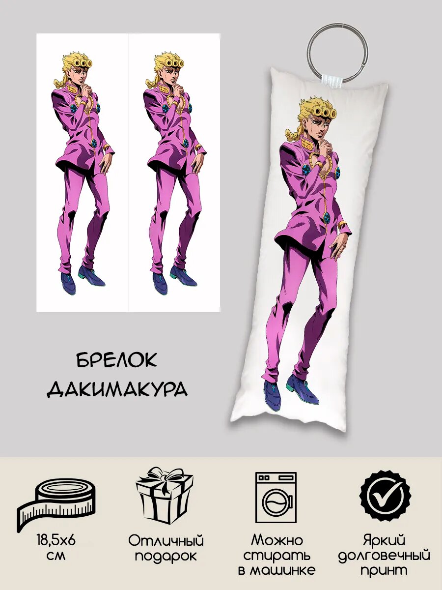 Брелок дакимакура ДжоДжо 18,5х6 см