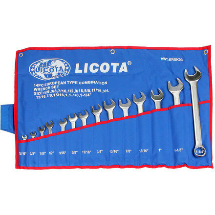 Licota AWT-ERSK03 Набор ключей комбинированных дюймовых 14 предметов 5/16-1-1/4