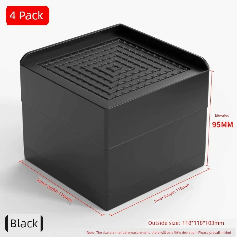 Черная L-образная подставка с основанием 11x11 см, высота 9.5 см для обогревателей