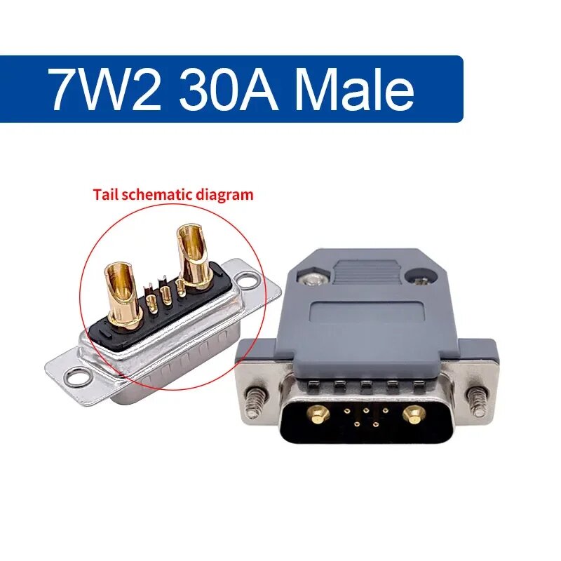 Высокоточный разъем D-SUB CNMAWAY 5+2 20A 30A 40A 30A Male and shell
