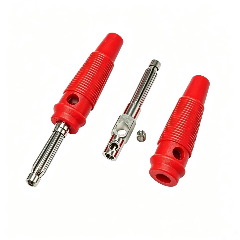 Банановые разъемы 4 мм Red, 4 шт.