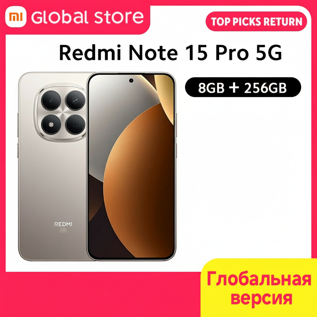 Смартфон Xiaomi Redmi Note 15 Pro 5G, 8/256ГБ, global