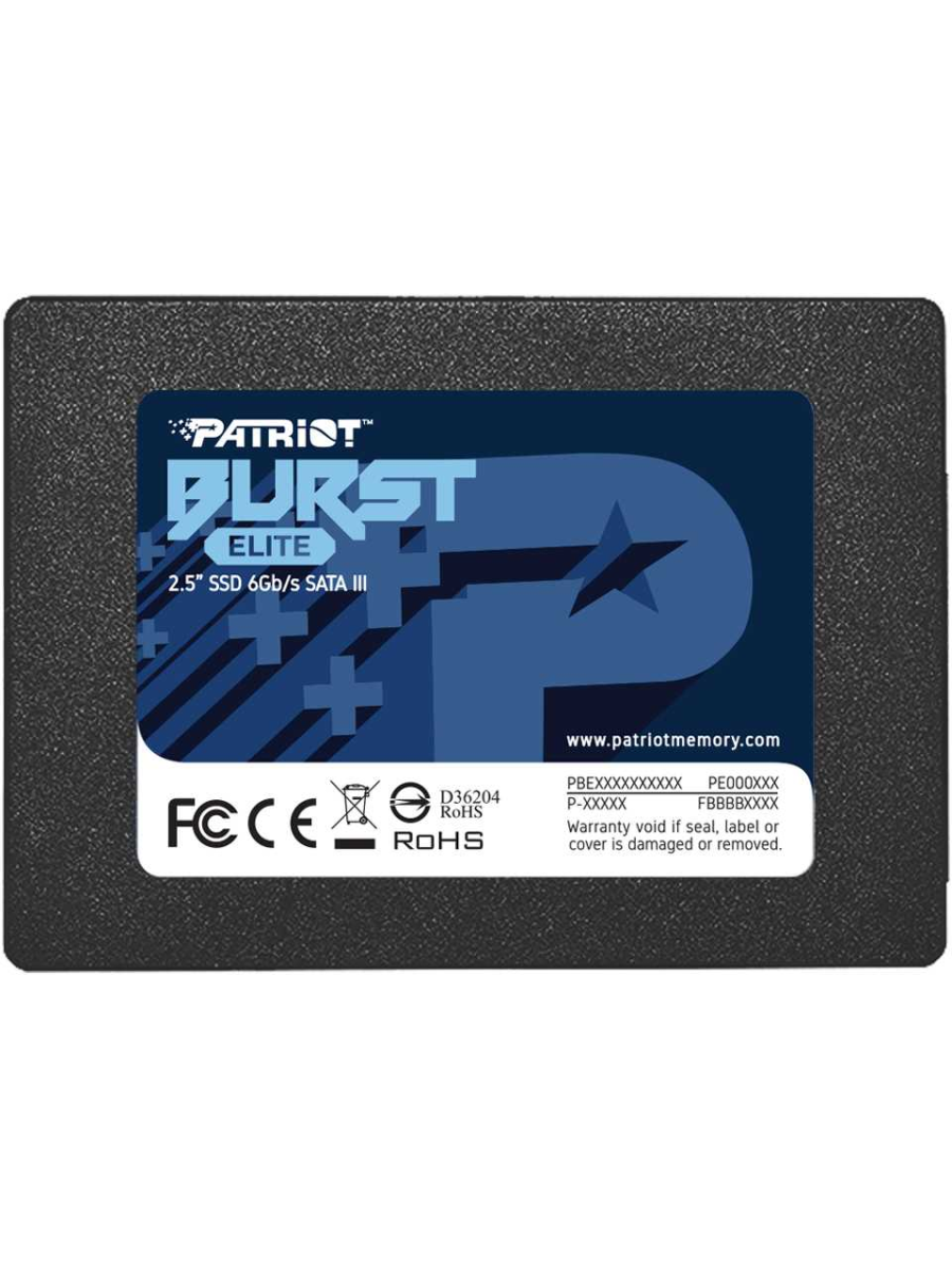 Накопитель SSD Patriot Burst Elite PBE120GS25SSDR 120 ГБ, 2.5", SATA III, SATA 450 МБ/с