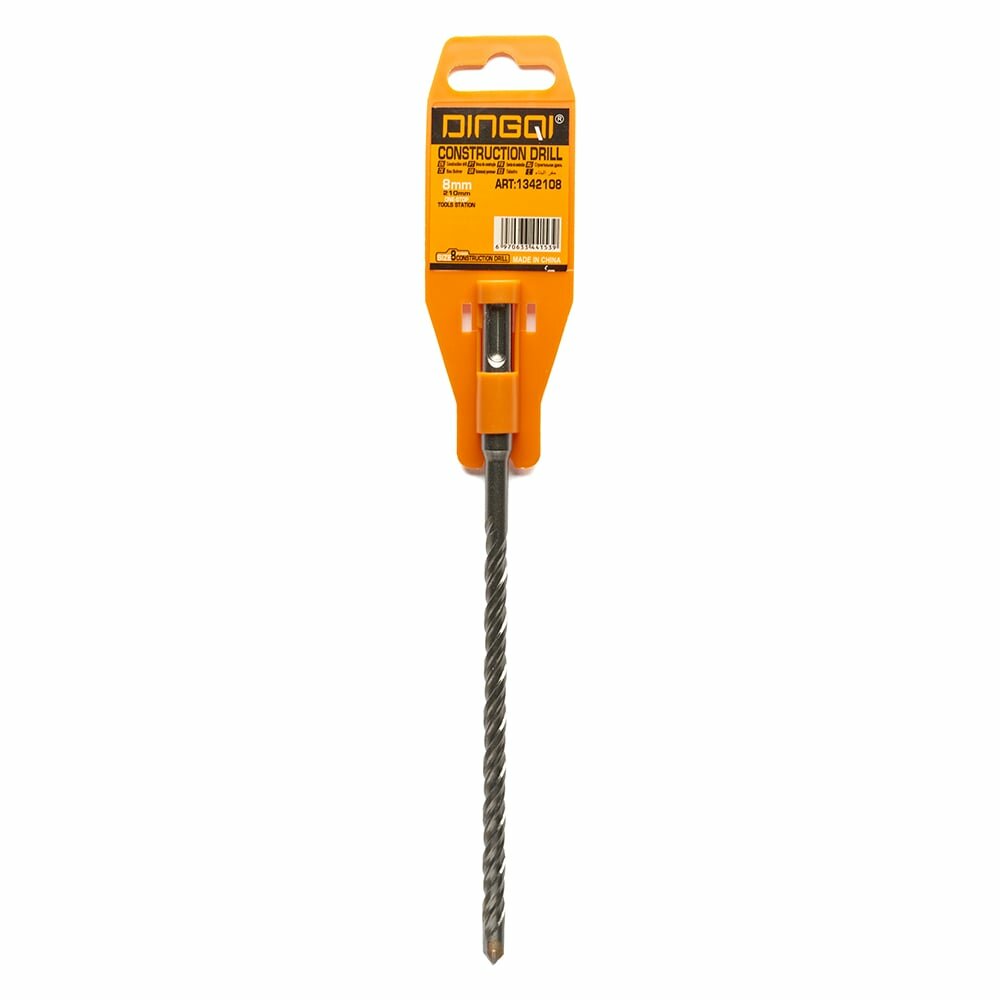 Бур по бетону, кирпичу DINGQI 8х210 мм, SDS-Plus 1342108