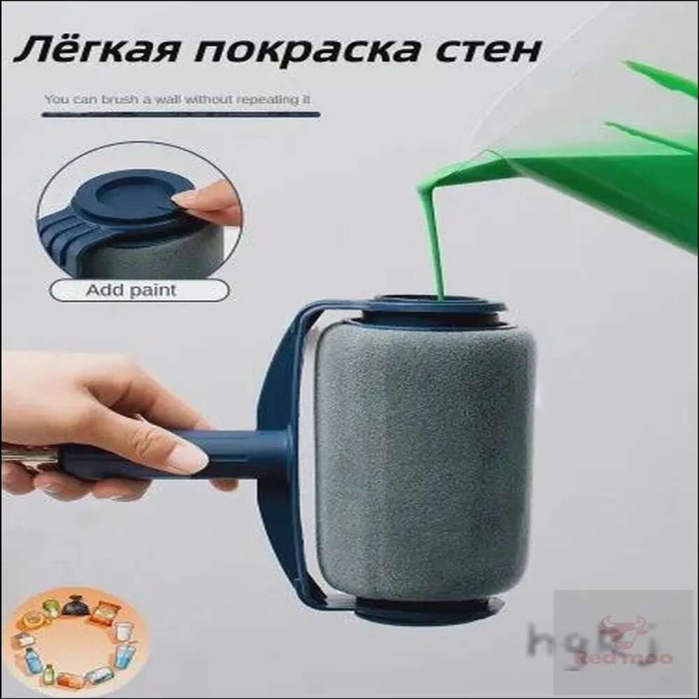 Валик для покраски стен с мелковорсистым покрытием, бесшовный малярный валик для углов, набор для покраски без подтеков с телескопической ручкой, инструмент для легкого нанесения краски