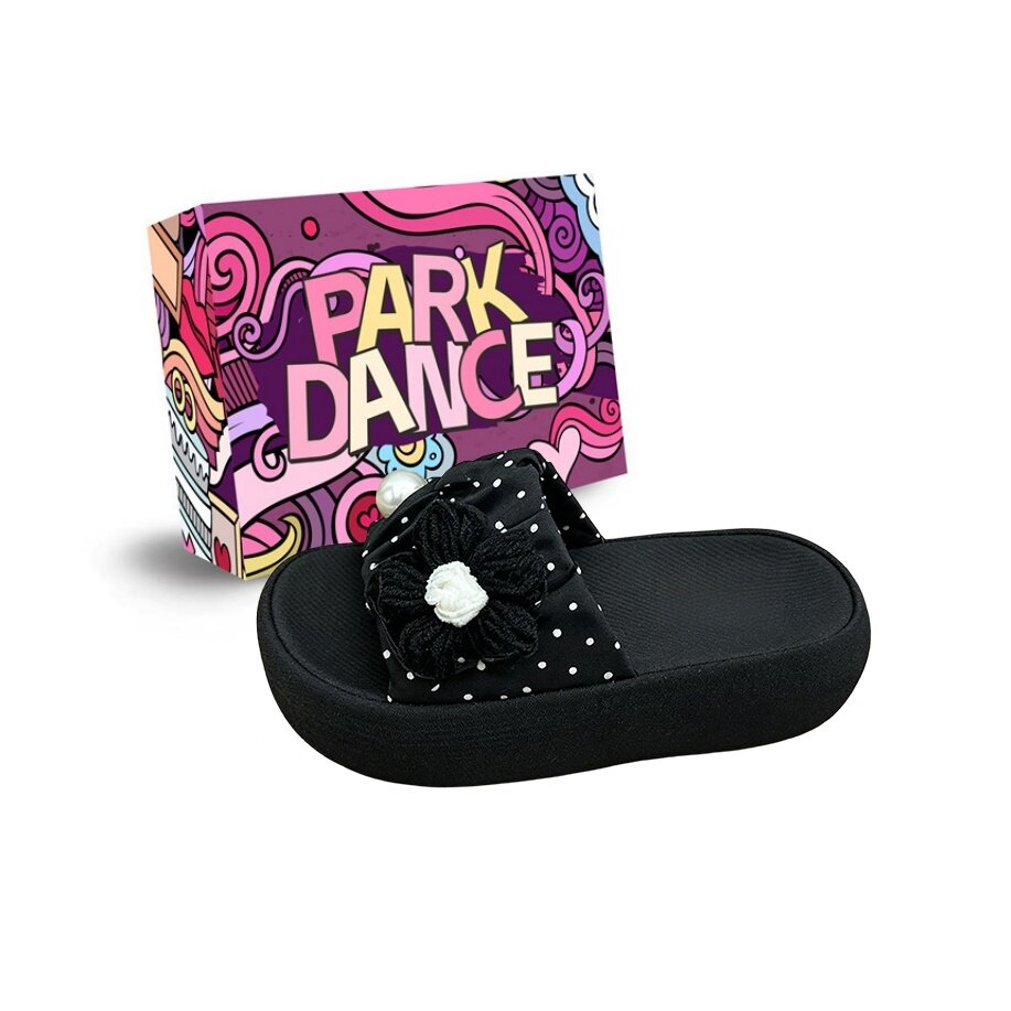 Сланцы PARK DANCE, размер EU 39 стопа (24CM), черный