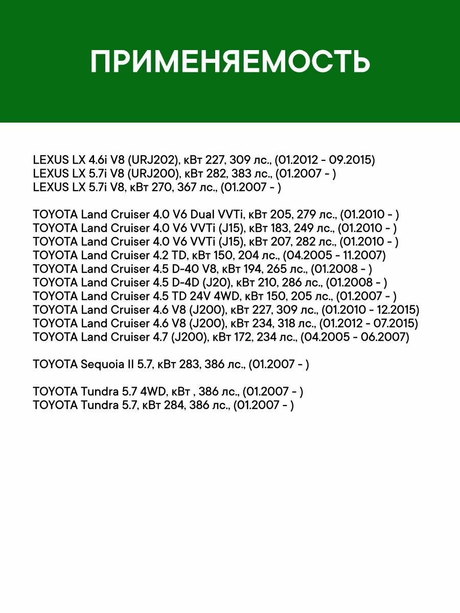 Фильтр Масляный Lexus Lx 570 (07-), Toyota Land Cruiser (200) (08-), Toyota Sequoia (K6) (08-) (RAF Filter ROF055K)