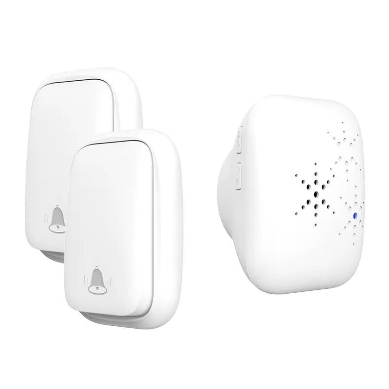 Звонок дверной Sixwgh 80дБ IP44 беспроводной, белый матовый, 160м