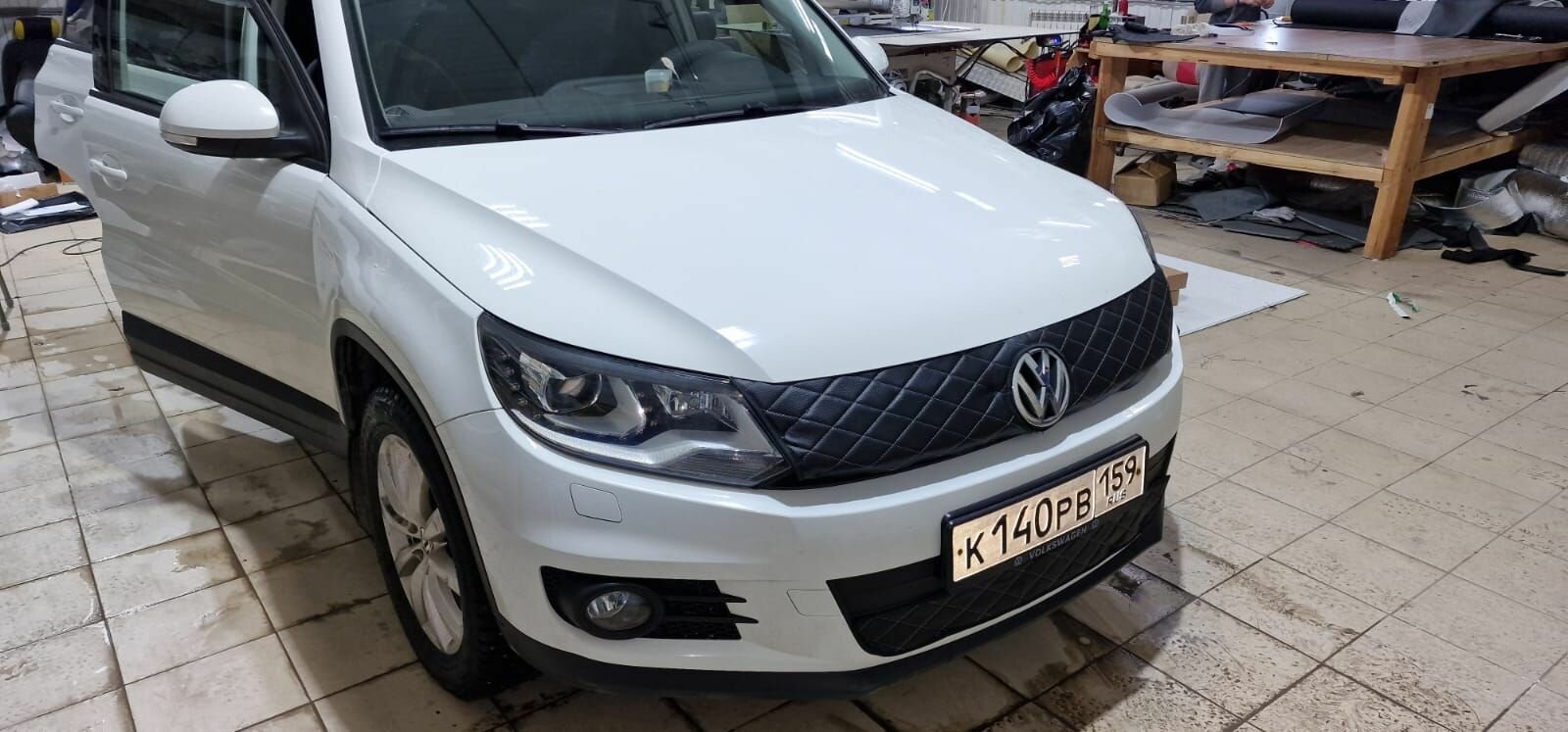 Утеплитель радиатора Экономия топлива Volkswagen Tiguan Фольксваген Тигуан (2011 -2016) I Рестайлинг