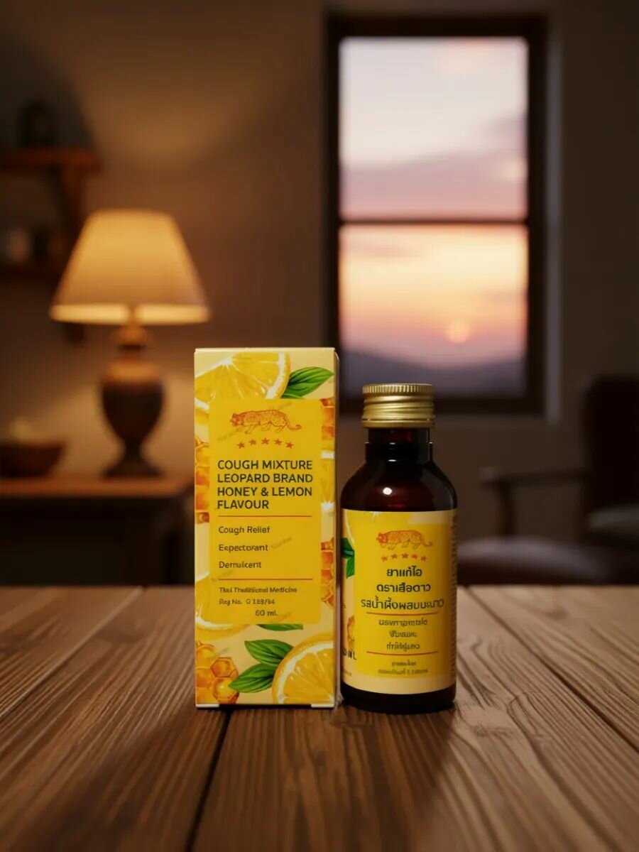 LEOPARD MEDICAL BRAND Сироп от кашля с медом и лимоном, 60 мл