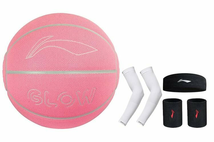 Баскетбольный мяч унисекс Li Ning Badfive Pu, розовый, размер 7