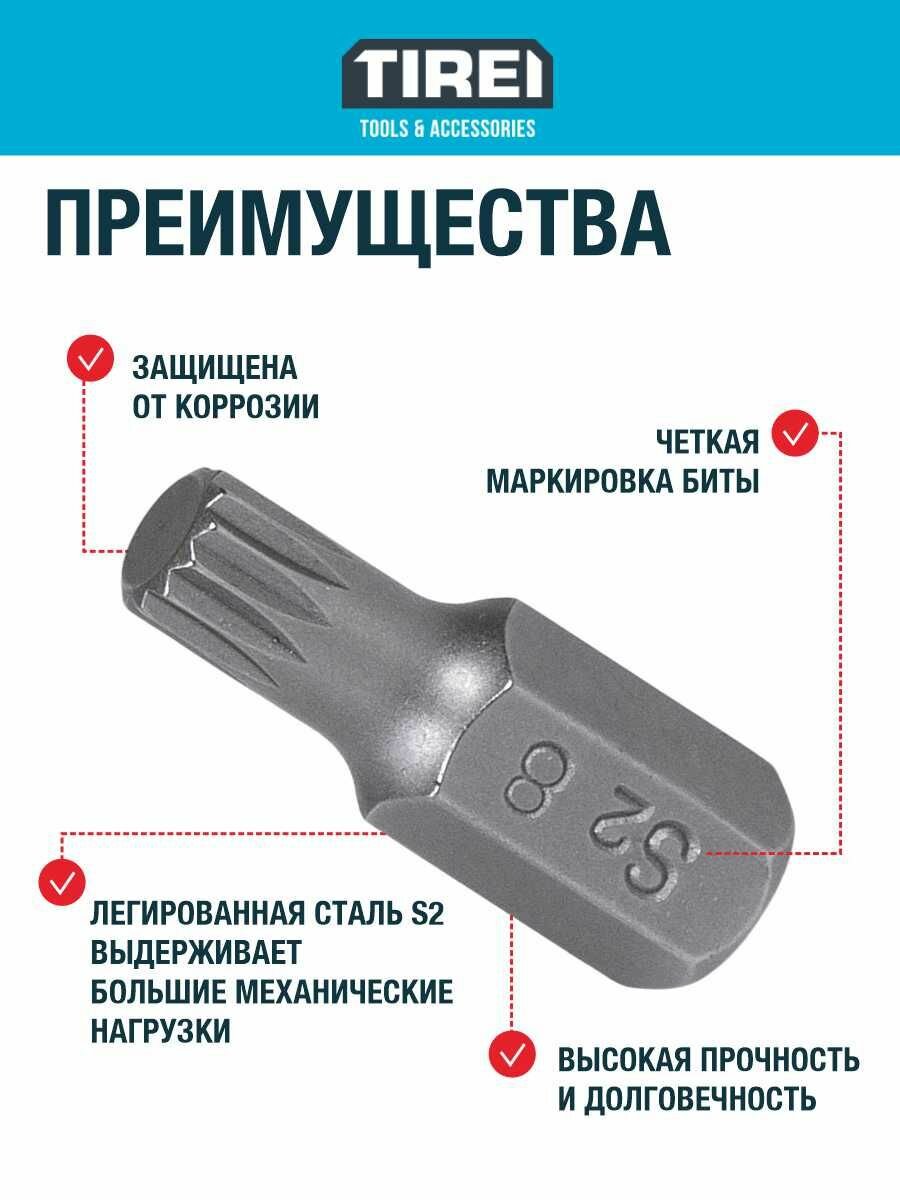 Бита SPLINE 3/8", M8 — фото 1