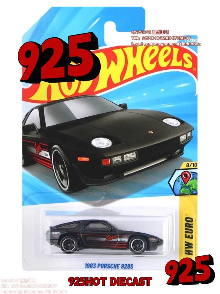 Машинка 925HOT WHEEL C4982 2026H 171 '83 Porsche 928S HW Euro игрушечная машина