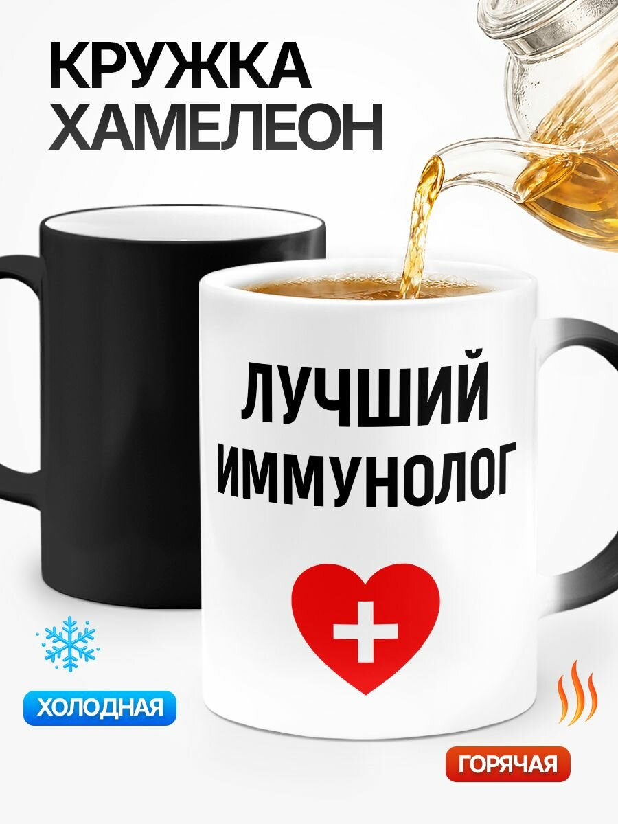 Кружка хамелеон подарок врачу Лучший Иммунолог