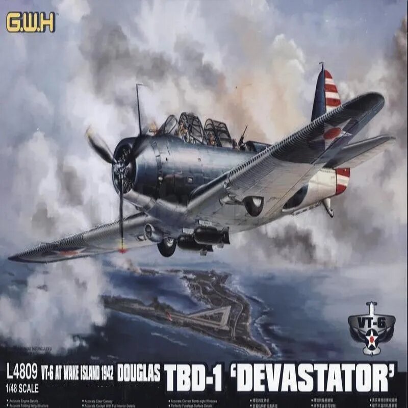 Great WaLL Hobby L4809 1/48 дуглас tbd-1 уничтожение 1942 высокое качество самолеты