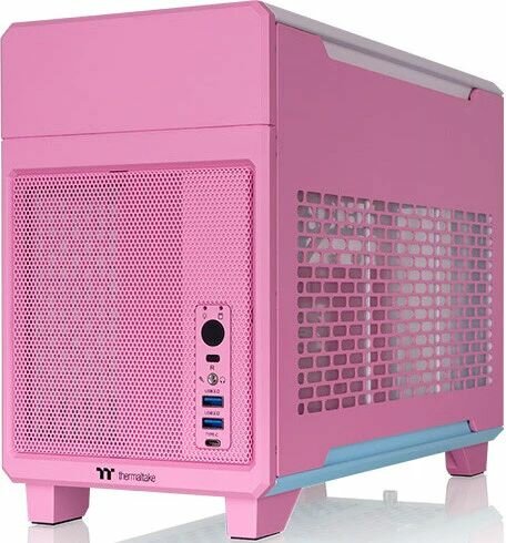 Компьютерный корпус Thermaltake TR100 (CA-11A-00SANN-00) розовый - Нестандартный, Mini-ITX, USB 3.2 Gen 1 Type-A, USB 3.2 Gen 2x2 Type-C