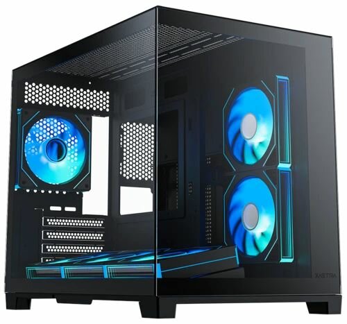 Компьютерный корпус XASTRA QW500M (QW500M-6FM12A-C10-UC) черный - Mini Tower, Micro-ATX, USB 3.2 Gen 1 Type-A, USB 3.2 Gen 2x2 Type-C