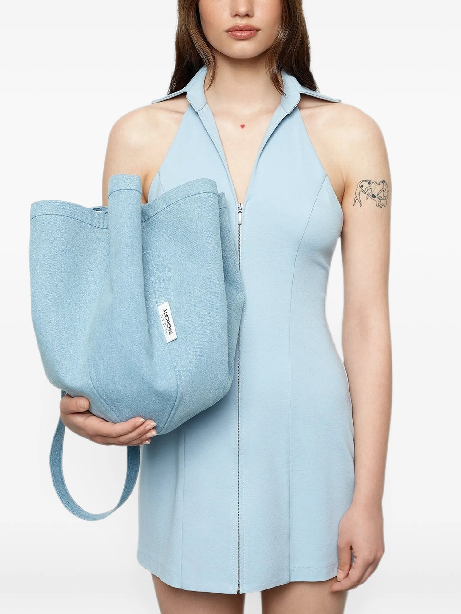 Сумка RUSLAN BAGINSKIY Denim bucket bag — фото 1