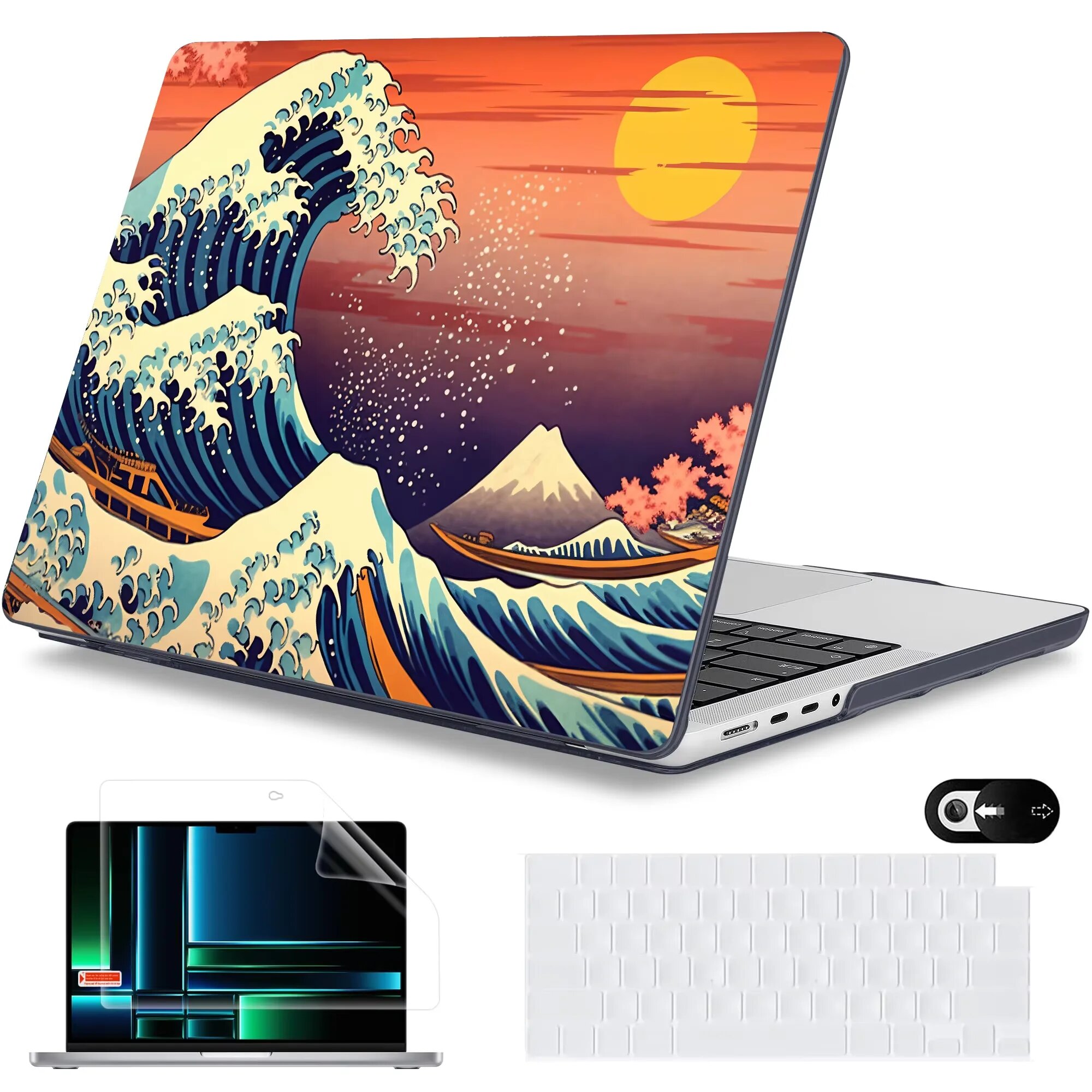 Чехол для MacBook Air 15 M4 2025 / MacBook Pro 13 14 16 M1 M2 M3 с принтом «Вид Pro 16.2 2021-2024