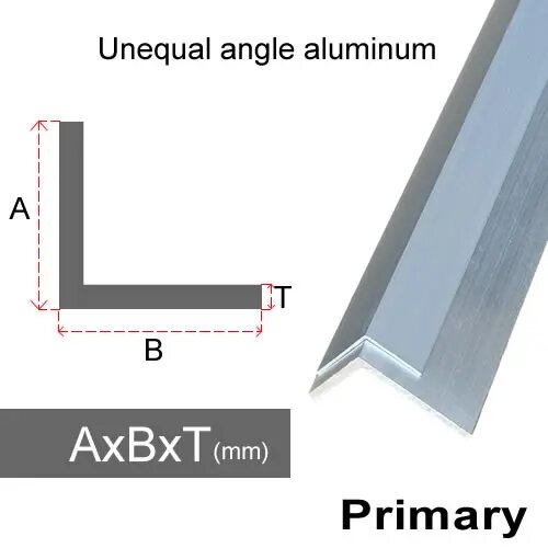 Алюминиевый уголок L-образный 5x10, 5x20, 10x20, 10x25, 10x50 мм 5x10x1, Primary color